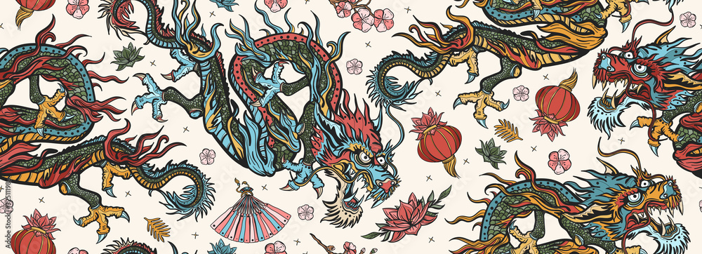 Ancient Chinese Dragon Art Wallpaper