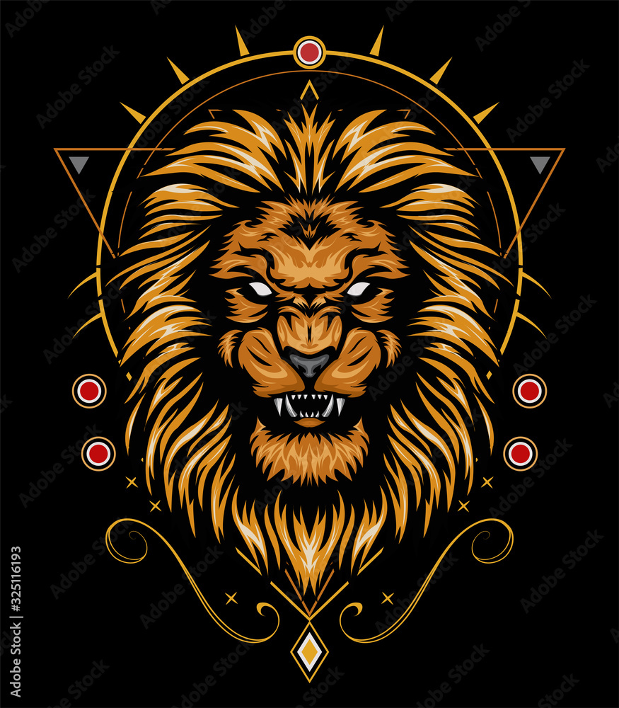 vector color lion illustration - the lion logo Stock Illustration ...