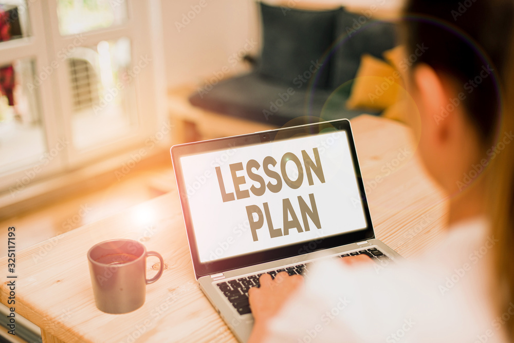 Writing note showing Lesson Plan. Business concept for a teacher s is ...