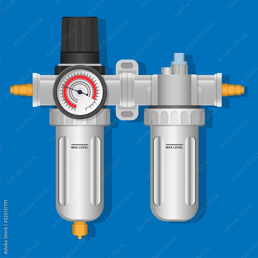 Air Regulator Filter Water Trap Lubricator Gauge Compressor Pressure ...
