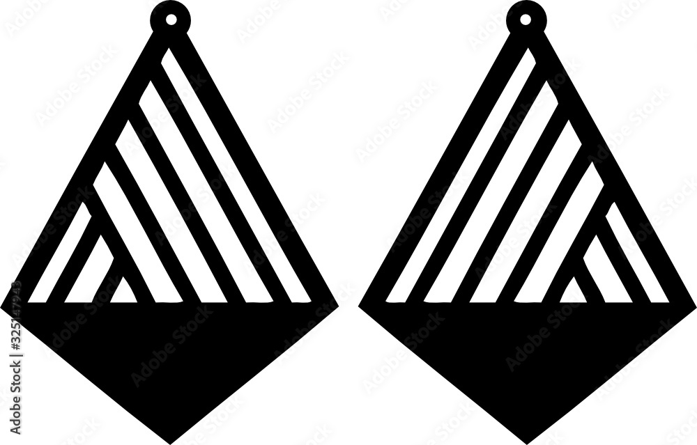 Earrings Modern Design Svg Vector Jewelary Vector cut file cricut and ...