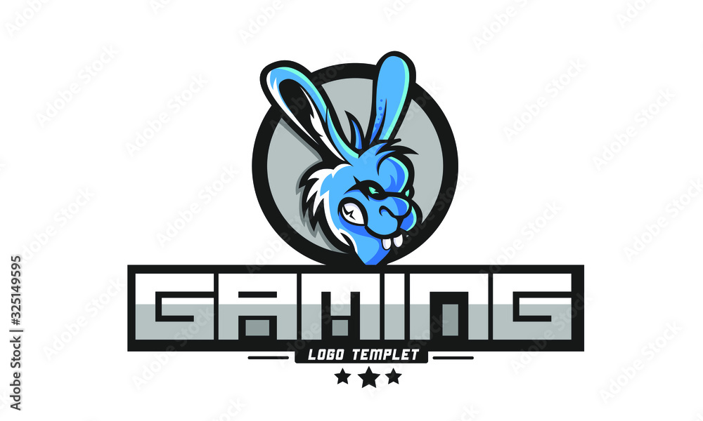 Rabbit mascot gaming logo design vector with modern illustration ...