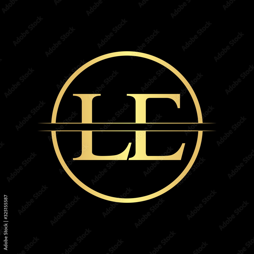 Initial LE letter Logo Design vector Template. Abstract Letter LE logo ...