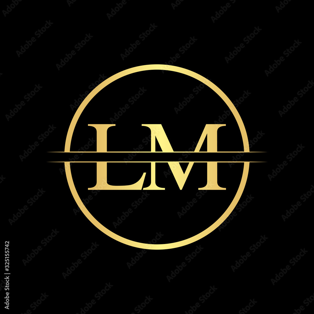 Initial LM letter Logo Design vector Template. Abstract Letter LM logo ...