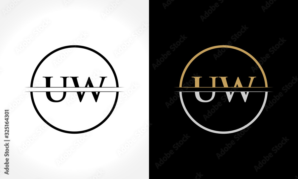 Initial Letter UW Logo Design Vector Template. UW Letter Logo Design ...