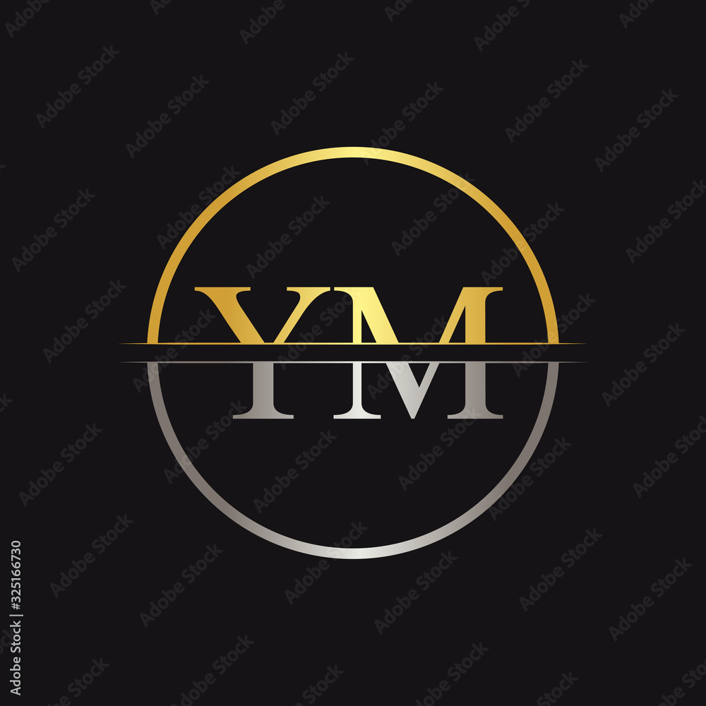 Initial YM Logo Design Vector Template. Creative Letter YM Business ...