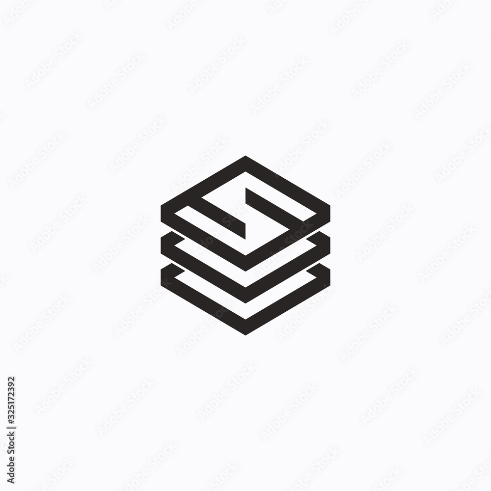vector letter s cube logo design template Stock Vector | Adobe Stock