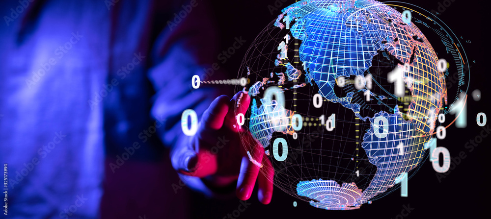 World map point, line, composition, representing the global, Stock ...