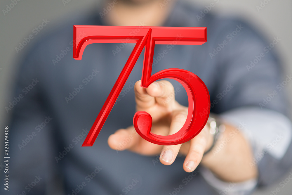 75 Anniversary 3d numbers. template for Celebrating 75 anniversary ...