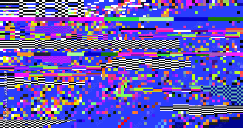 Retro VHS background like in old video tape rewind or no signal TV ...