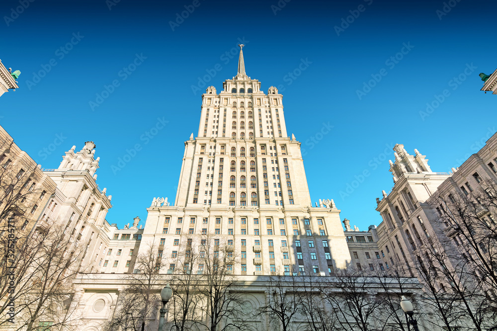 historic moscow city architecture landmark residential tower building ...