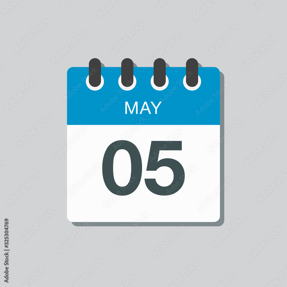 Calendar day 5 May, days of the year Stock Vector | Adobe Stock