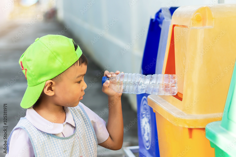 Portrait image of 5-6 years old of child. Happy Asian child boy ...