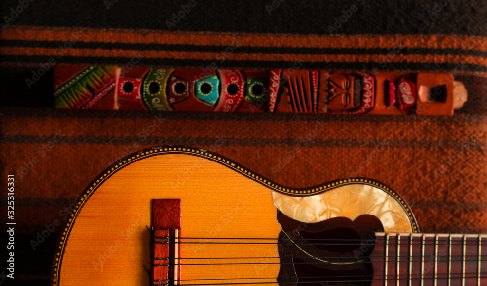charango flute musicals instruments bolivia quechua aimaras Stock Photo ...