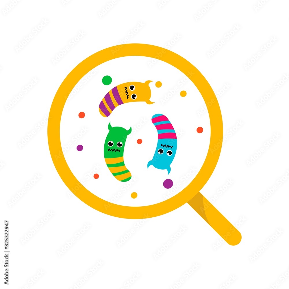 simple bacterial vector dsign illustration, for posters, web, labels ...