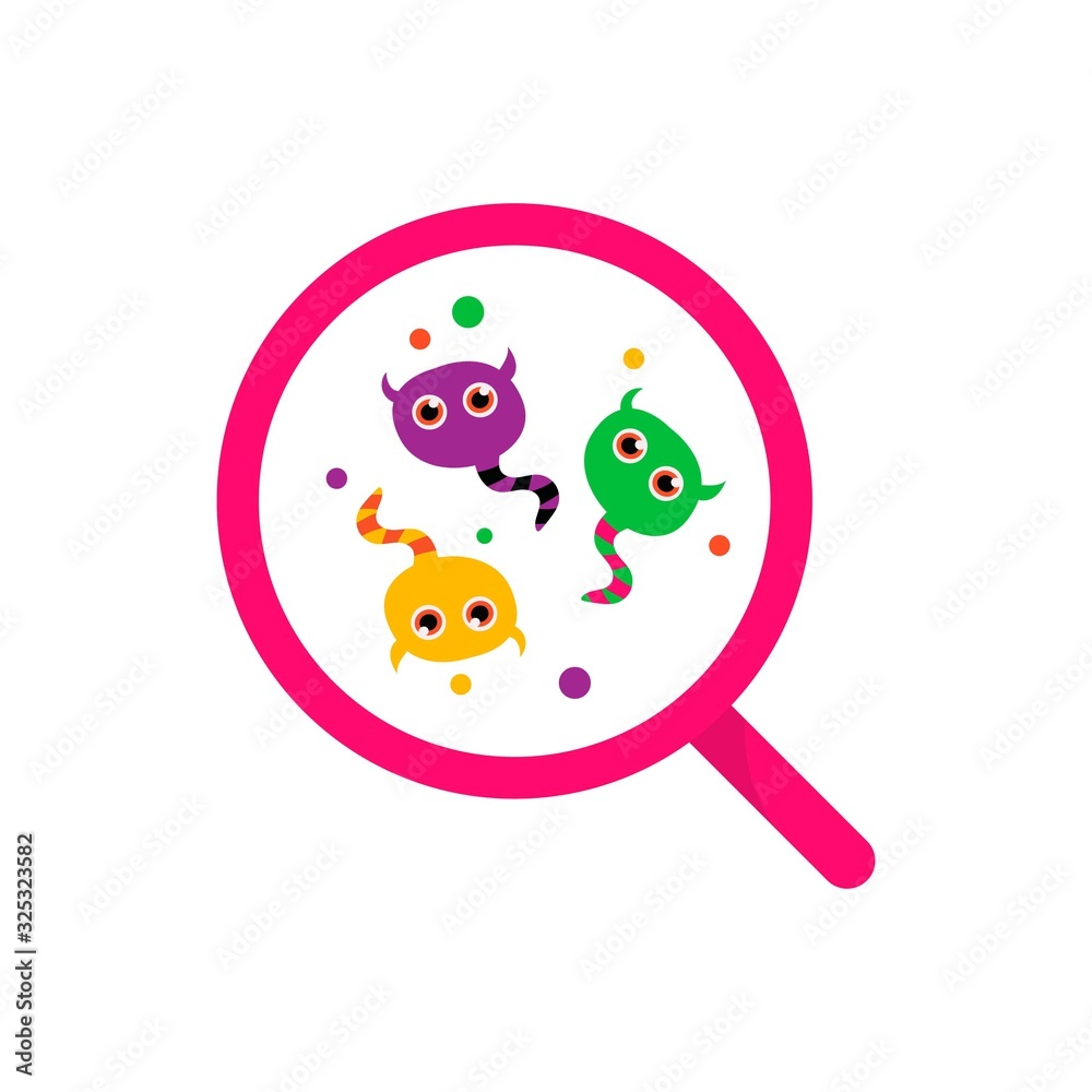 simple bacterial vector dsign illustration, for posters, web, labels ...