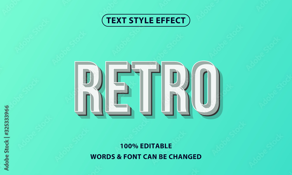 3D Text style effect, lettering and font style Stock Vector | Adobe Stock