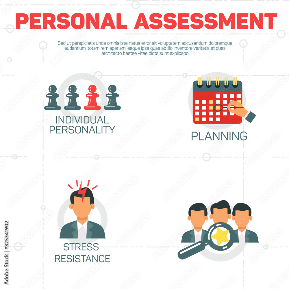 Personal Audit and Assessment Center Human Resources Flat Cartoon ...