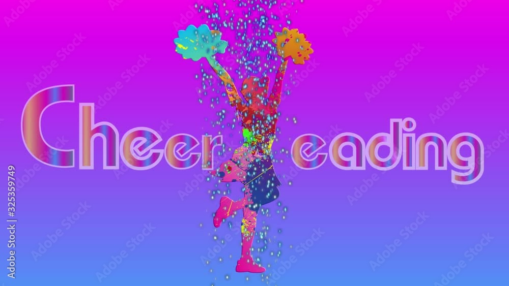 Popular Cheerleading Logo Design. Colorful Text Sports Background ...