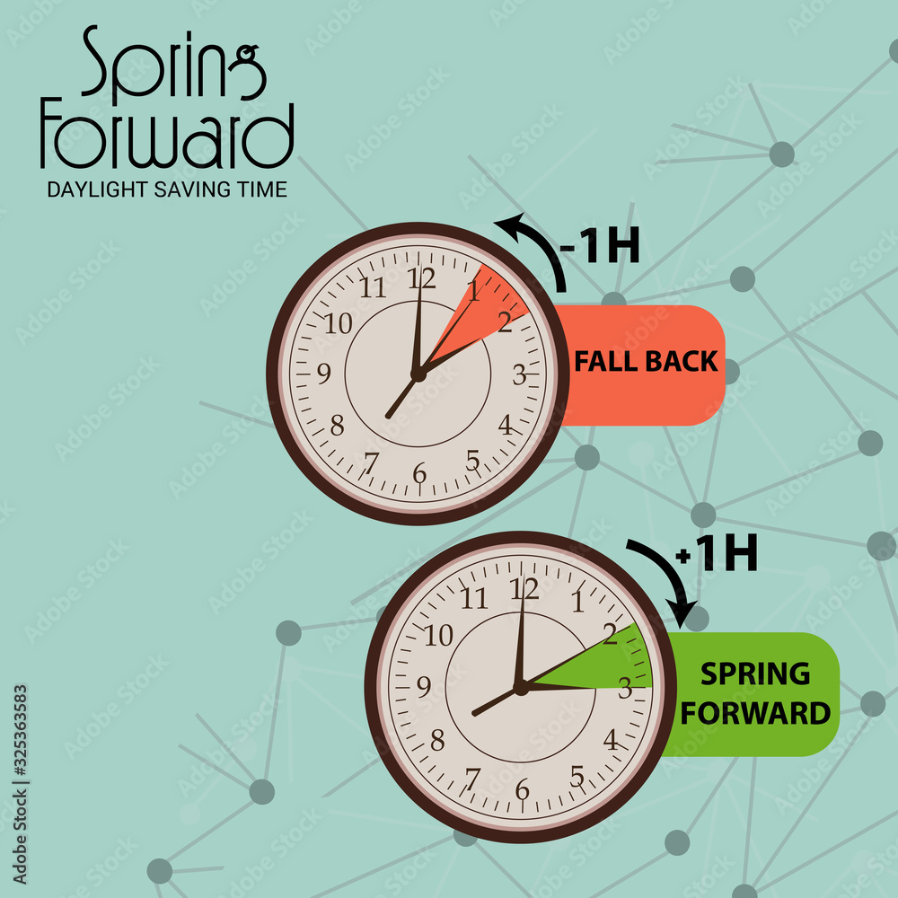 Vector illustration of a Background for Daylight Saving Time Summer ...