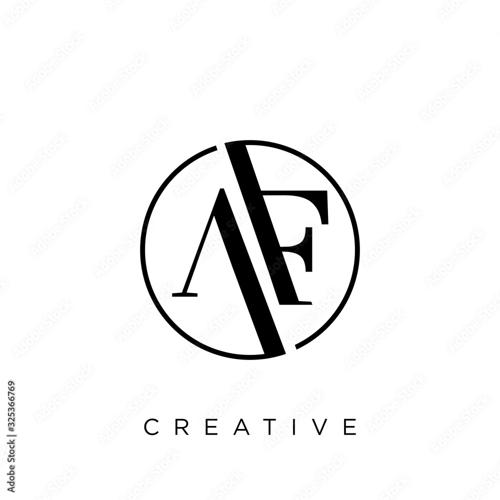 af logo design vector for company Stock Vector | Adobe Stock
