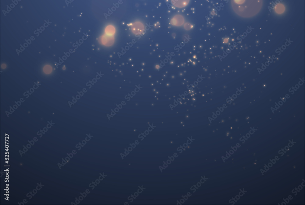 Glitter particles overlay effect. Blue Glittering star dust sparkling ...