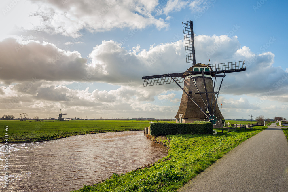 Windmill Achtkante Molen is a wooden octagonal thatched windmill in the ...