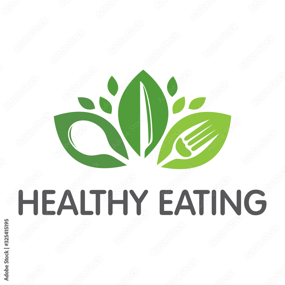 vector logo fresh vegetables for a healthy diet Stock Vector | Adobe Stock