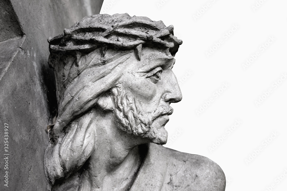 Jesus Christ before suffering. Cross and torment Stock Photo | Adobe Stock