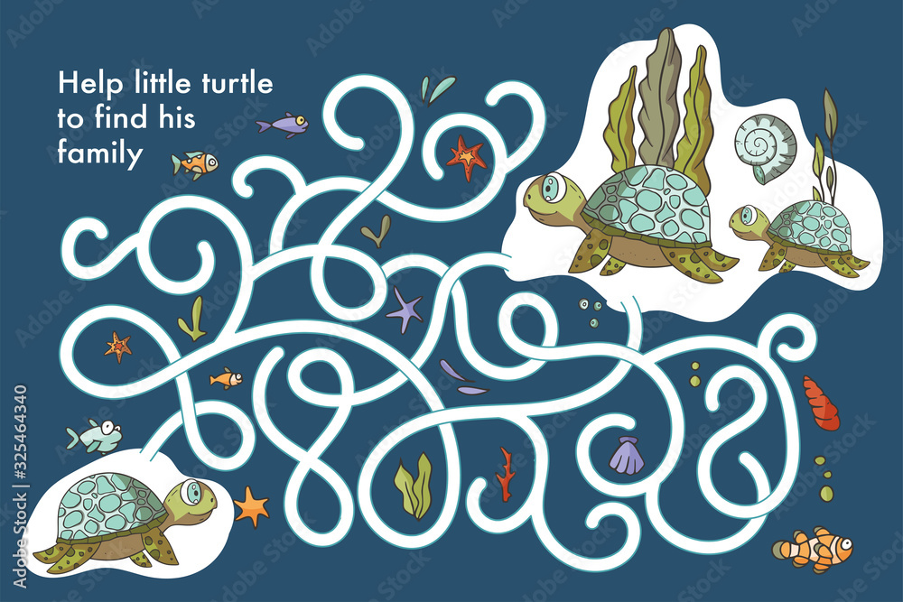 Educational funny game for children. Labyrinth puzzle for kid. Print ...