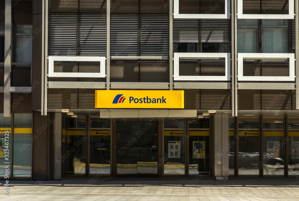 Karlsruhe, Germany : Postbank – is a German retail bank, which was ...