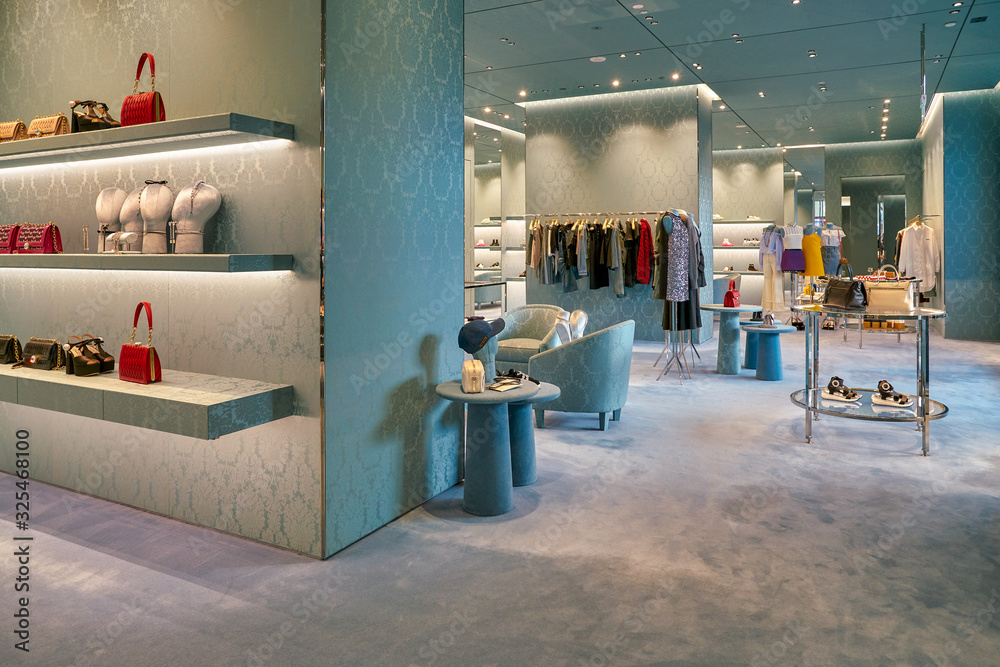 Foto de SINGAPORE - CIRCA APRIL, 2019: goods on display at Miu Miu ...