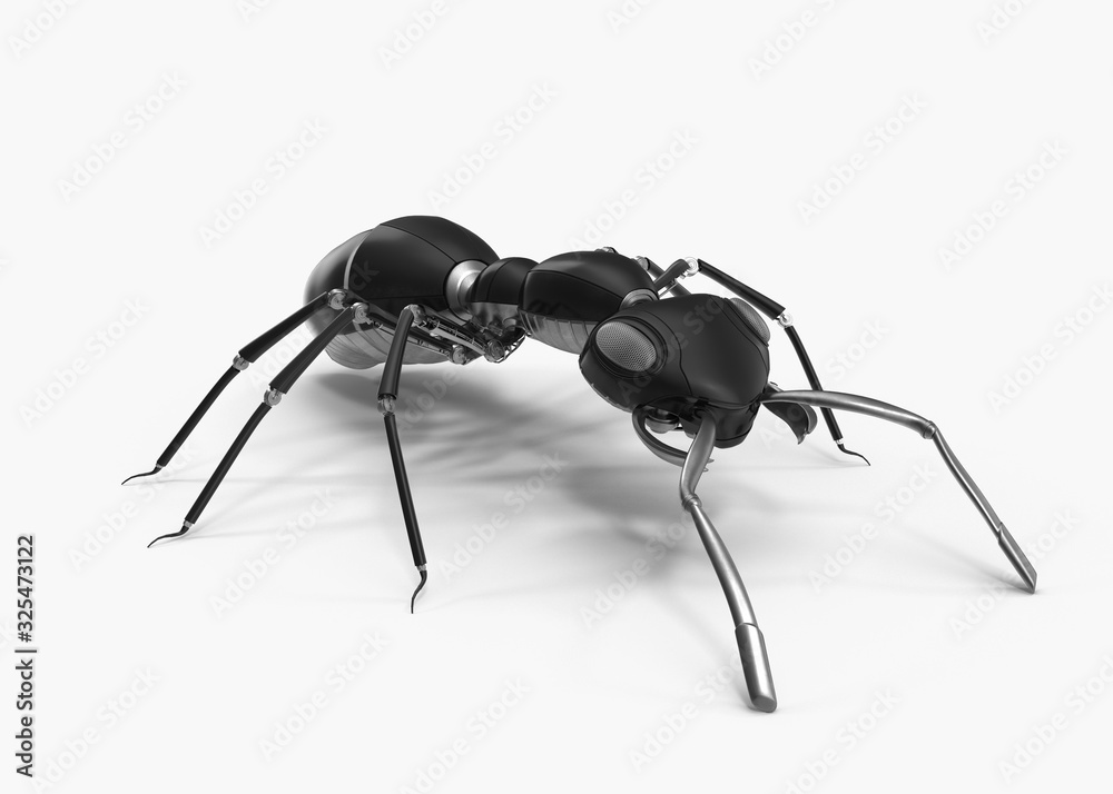 Mechanical ant. 3d Render, vray render+ pbr material Stock Illustration ...