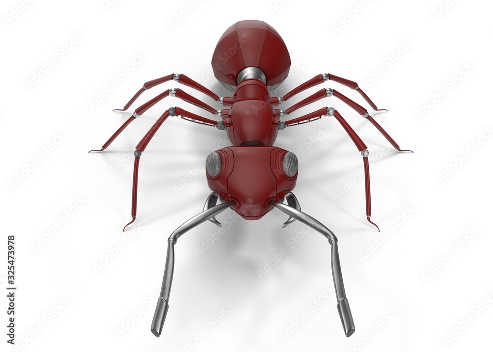 Mechanical ant. 3d Render, vray render+ pbr material Stock Illustration ...