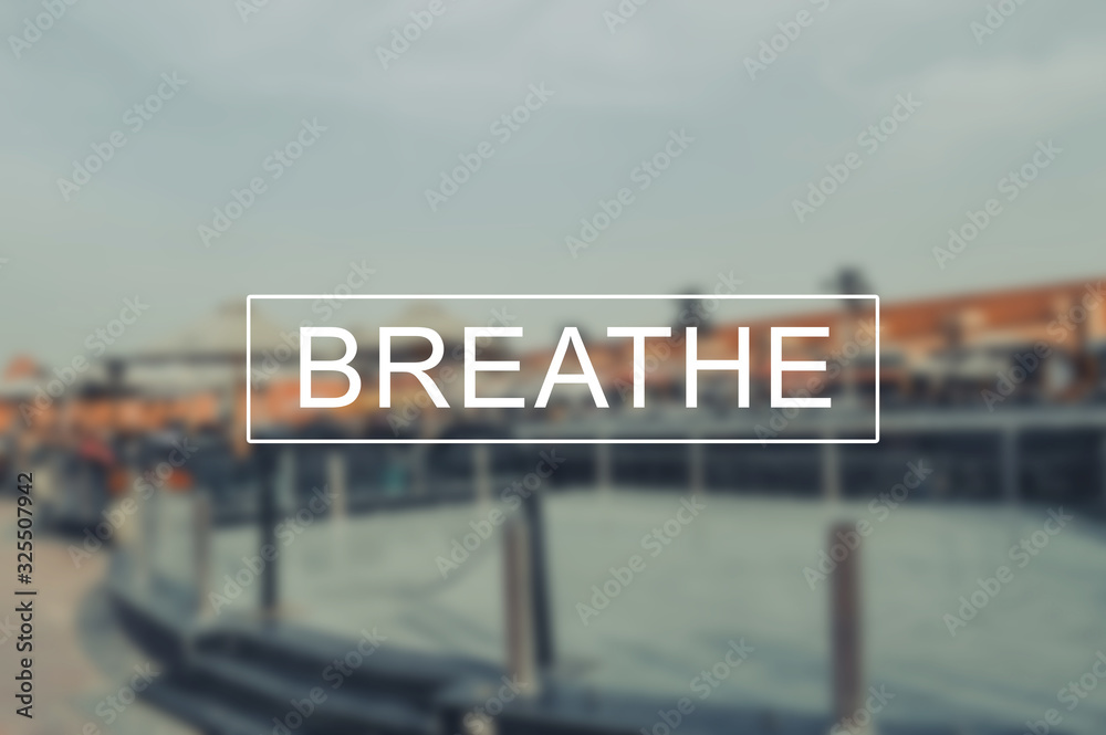 Foto de breathe with blurring background do Stock | Adobe Stock