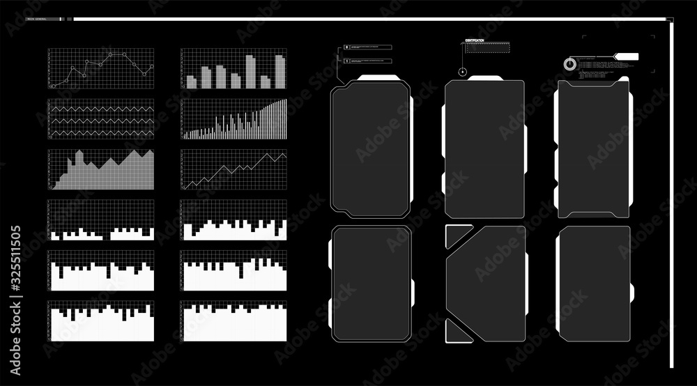 Interface elements HUD, UI, GUI. Vector Callout Titles set. Futuristic callout bar labels ...