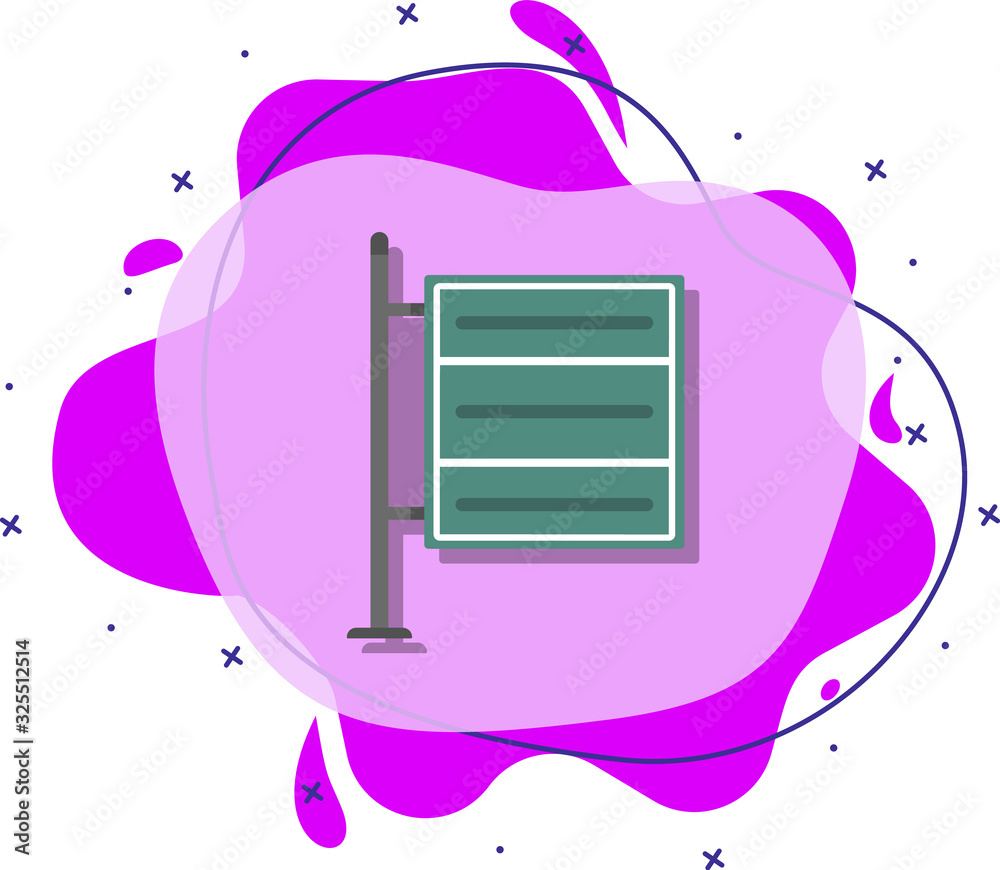 Highway signboard colored icon. Simple color vector of road signs and ...