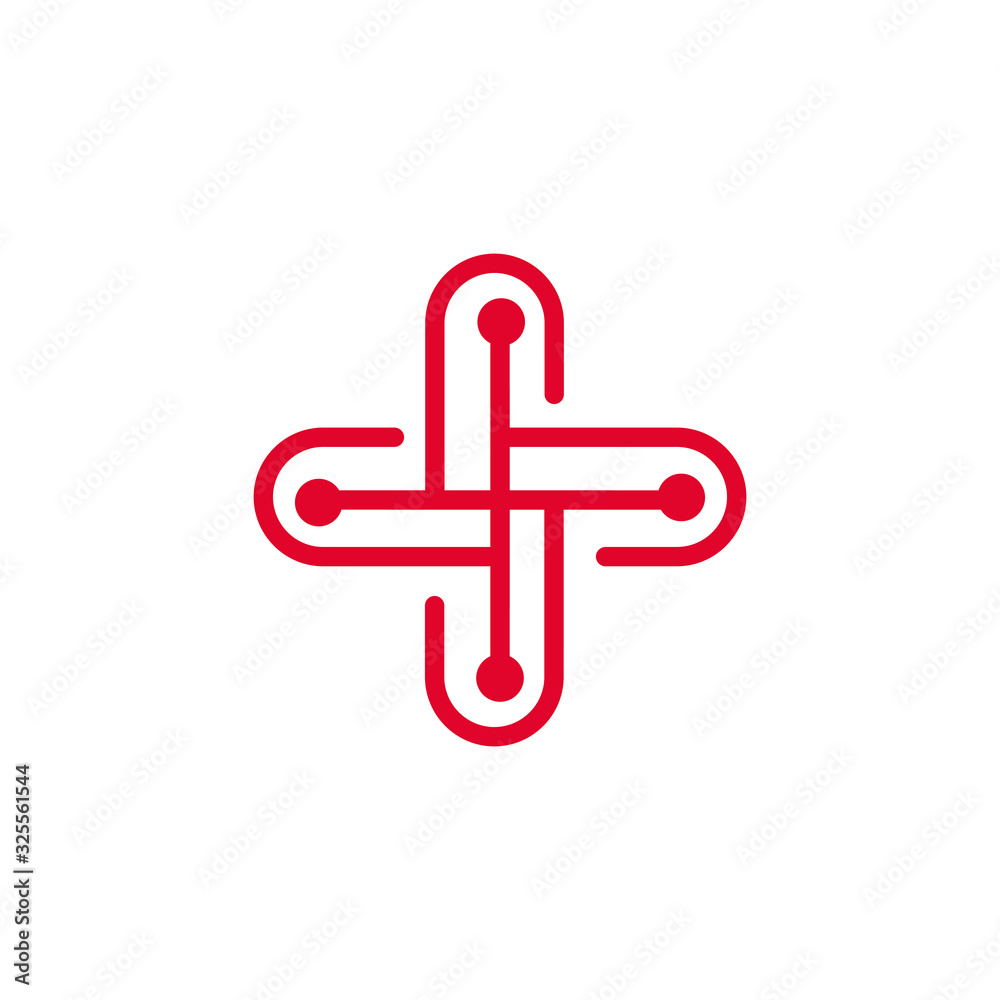 vector medical plus health logo design graphic template Stock Vector ...