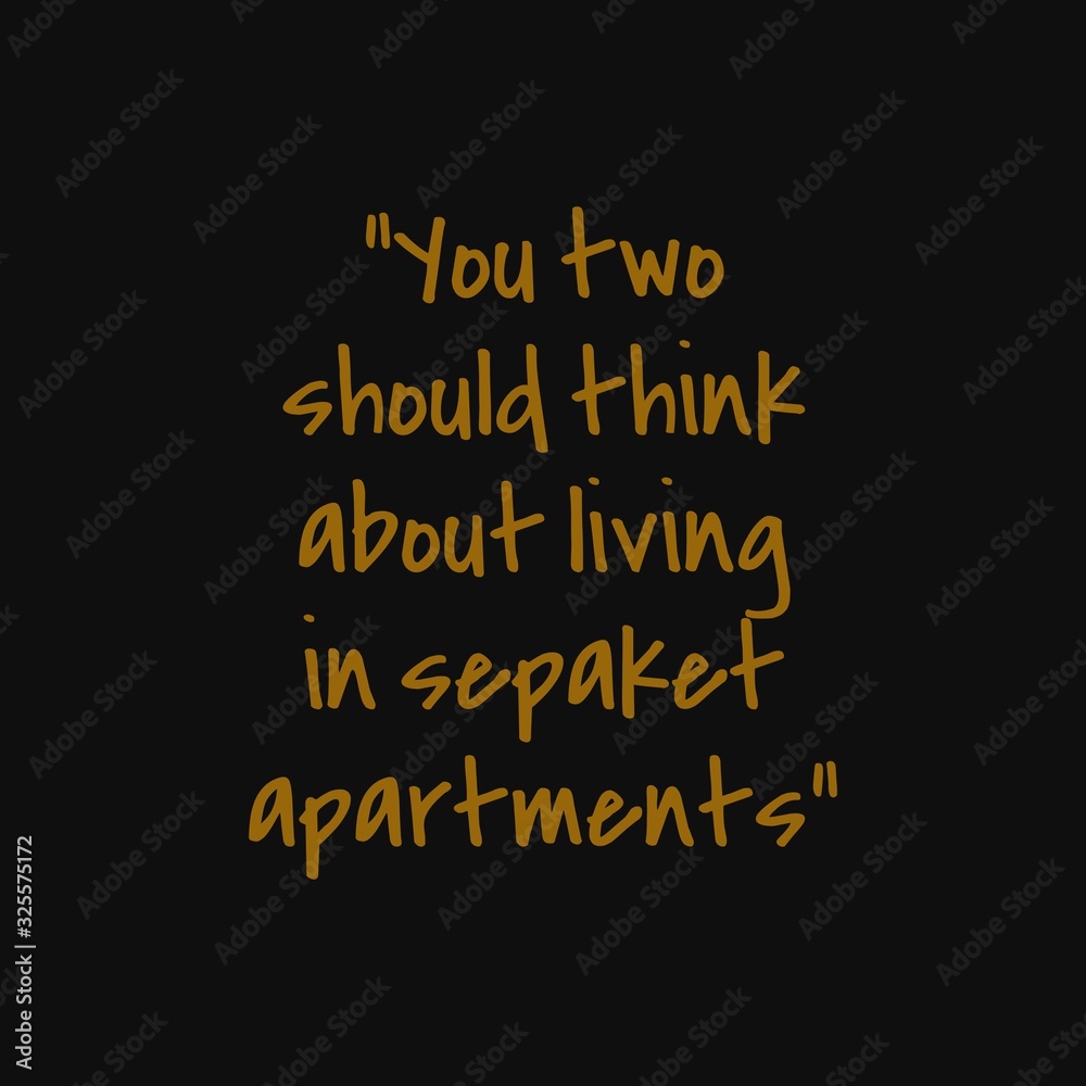You two should think about living in sepaket apartments. Inspiring ...
