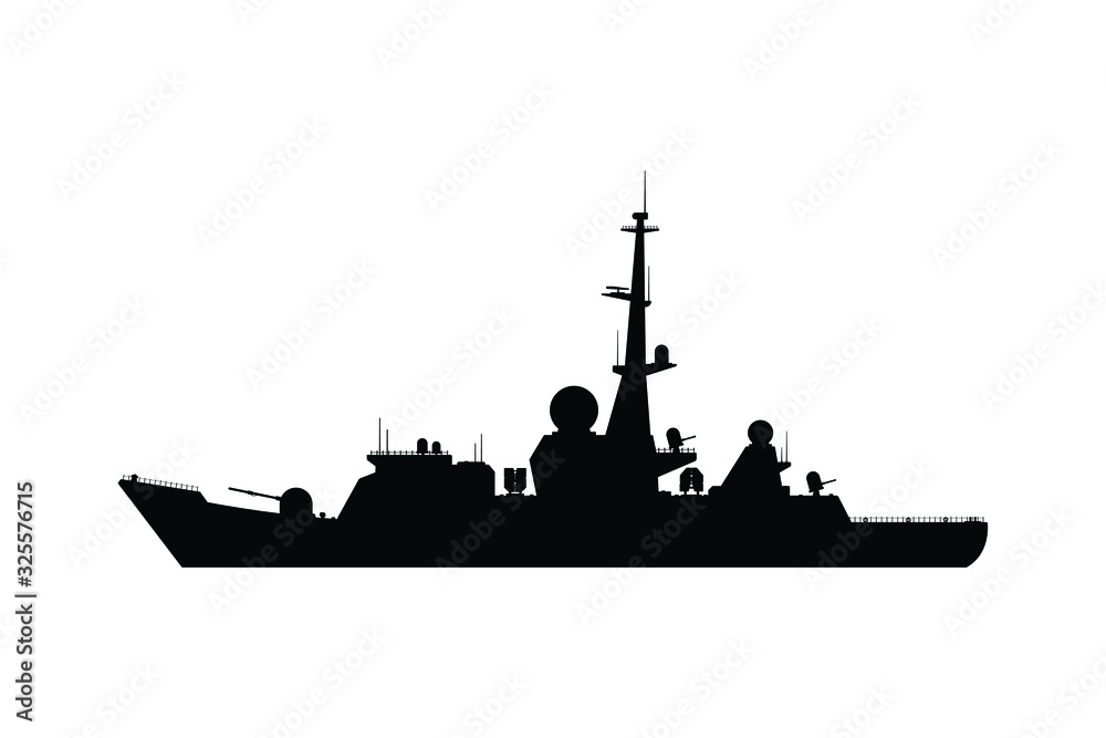 Battleship Silhouette Vector
