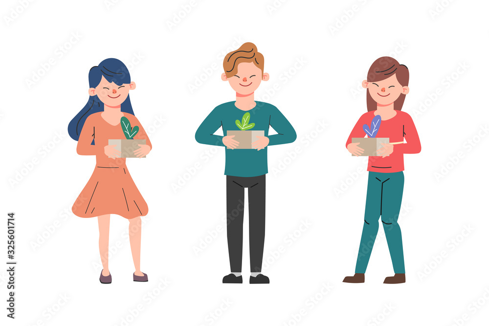 Young people save the planet promoting concept. Save world background ...