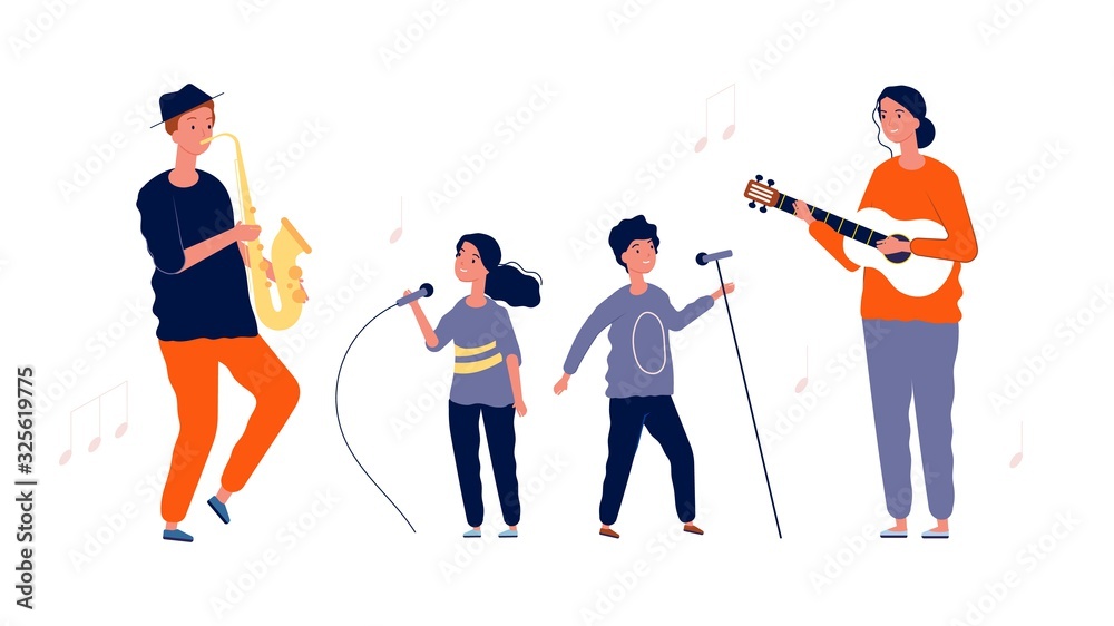 Children singers. Music and vocal lessons for children. Artists girl ...
