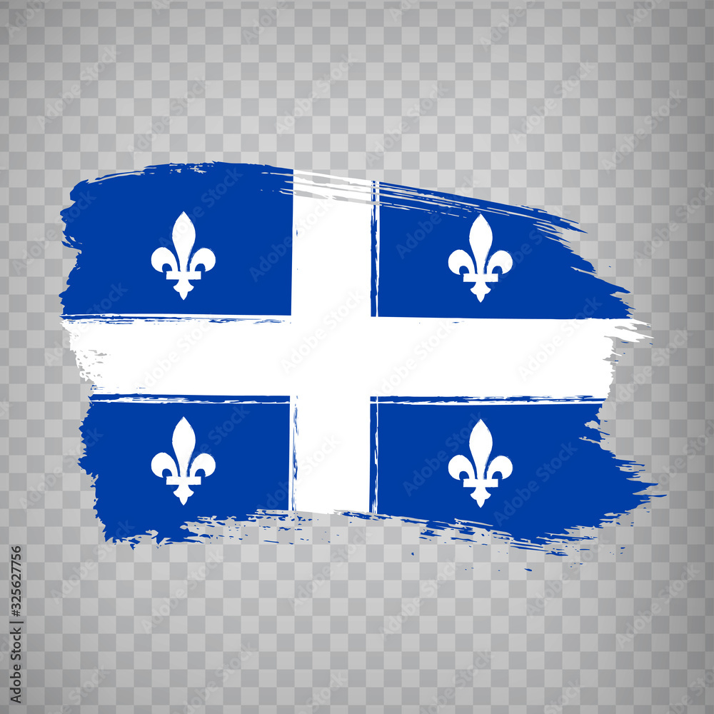 Flag of Quebec brush strokes. Flag Quebec Province of Canada on ...