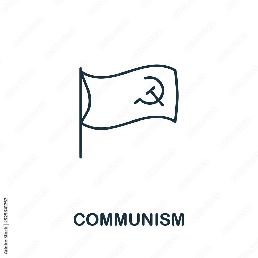 Communism icon from russia collection. Simple line Communism icon for ...