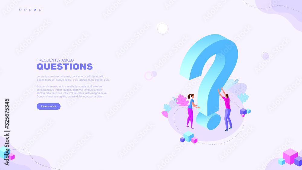 Trendy flat illustration. Frequently asked questions page concept. FAQ ...