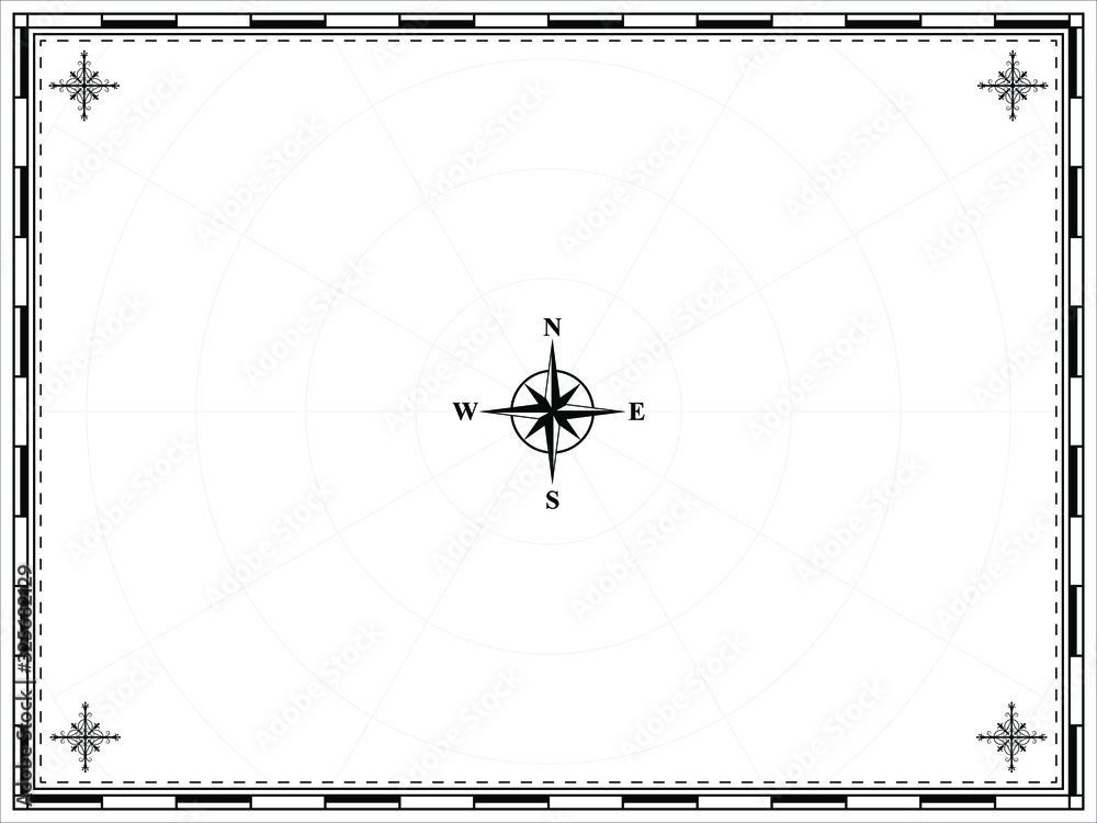 Old blank map background. Blank sky map background. Vector illustration ...