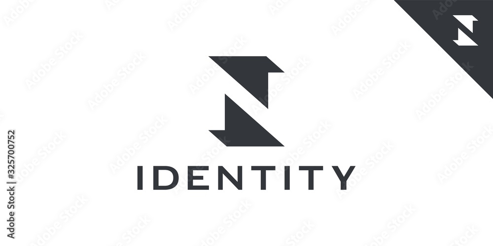 n negative logo design inspiration Stock Vector | Adobe Stock