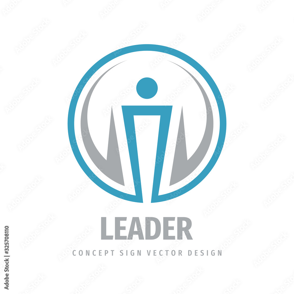 Leader - vector business logo template concept illustration. Abstract ...