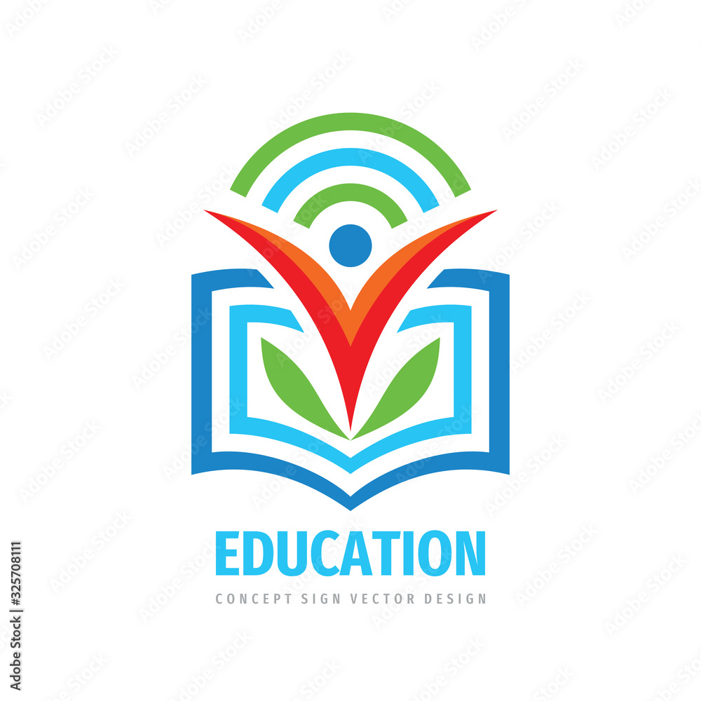 Education logo template design element. Learning book library logo sign ...