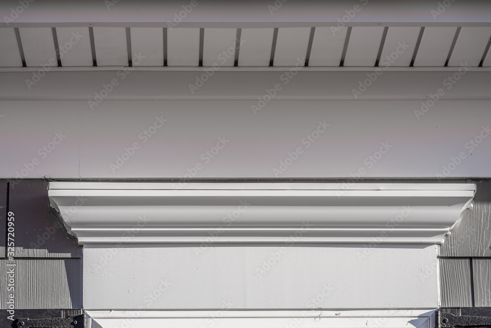 White soffit providing optimal ventilation for roof overhangs. , crown ...